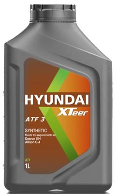 Масло трансмиссионное синтетическое HYUNDAI XTEER ATF 3, 1л [1011011 ...