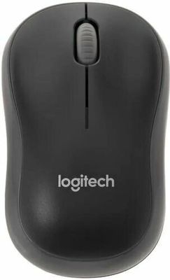 Мышь беспроводная Logitech M186, радио, оптическая, USB, 1000dpi, черный и серый [910-004131 ...
