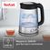 Чайник электрический Tefal Glass Kettle KI750D30, 2400Вт, серебристый ...
