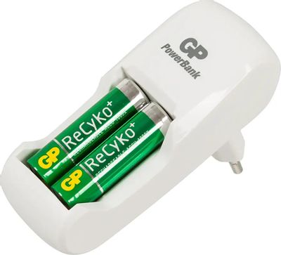 AA Аккумуляторная батарейка + Зарядное устройство GP Recyko AR02GS210B ...