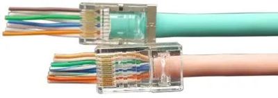 Аксессуары для коннектор Hyperline (PLEZ-8P8C-U-C6-SH-100) FTP кат.6 ...