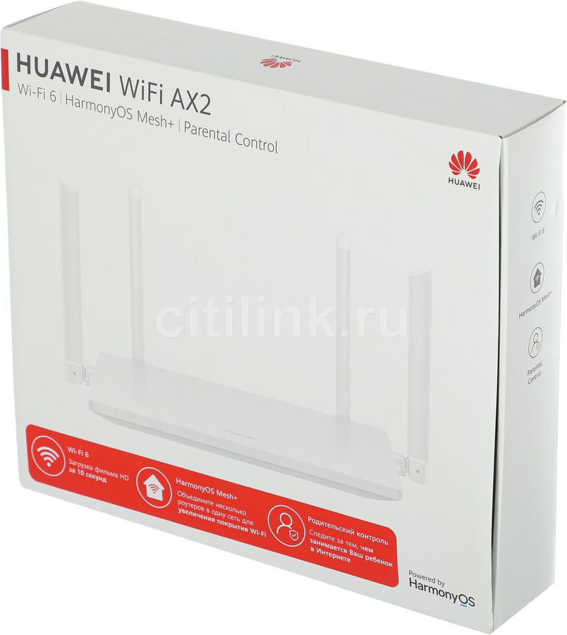 Характеристики Wi-Fi роутер Huawei WS7001 (AX2), AX1500, белый ...