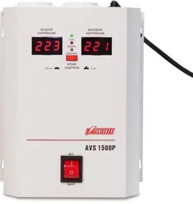 Стабилизатор напряжения PowerMan AVS-1500P белый – купить в Ситилинк | 1401820