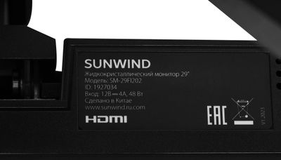 29" Монитор SunWind SM-29FI202, 2560x1080, IPS, 75Гц, 2хHDMI, 1хDP ...