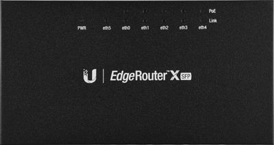 Маршрутизатор Ubiquiti EdgeRouter X SFP, 5 LAN, 1xSFP, черный [er-x-sfp ...