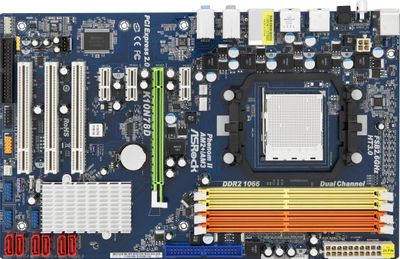 Материнская плата ASROCK K10N78D, SocketAM2+, nVidia nForce 720D, ATX ...