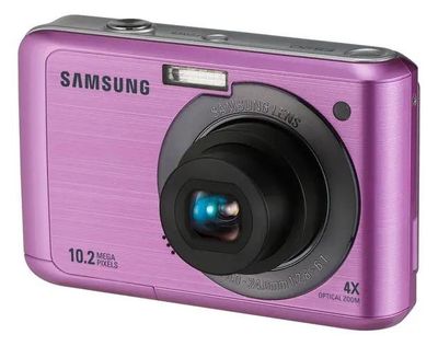 Характеристики Цифровой компактный фотоаппарат Samsung ES20, розовый ...
