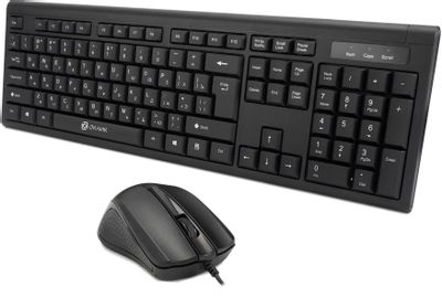 Комплект (клавиатура+мышь) Oklick 600M, USB, проводной, черный [337142 ...