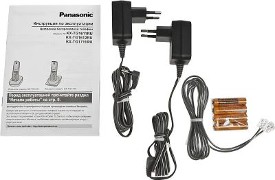 Радиотелефон Panasonic KX-TG1612RUH, темно-серый – купить в Ситилинк ...