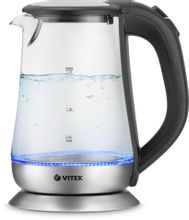 Характеристики Чайник электрический Vitek VT-7036, 2200Вт, прозрачный (2035721) смотреть в СИТИЛИНК