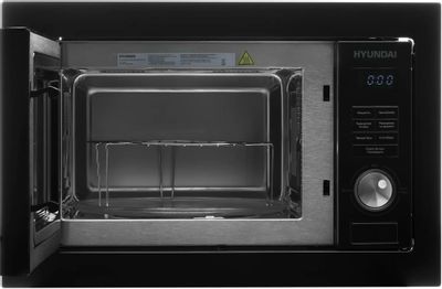 Встраиваемая микроволновая печь Hyundai HBW 2544 BG, 25л, 900Вт, черный ...