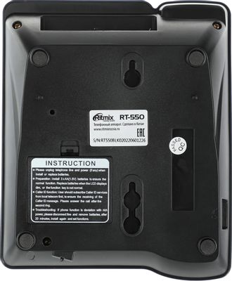 Характеристики Проводной телефон Ritmix RT-550, черный (1621888) смотреть в СИТИЛИНК