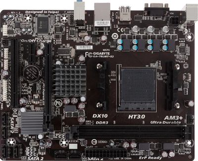 Материнская плата GIGABYTE GA-78LMT-S2, SocketAM3+, AMD 760G, mATX, Ret ...