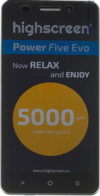 Смартфон Highscreen Power Five EVO белый – купить в Ситилинк | 388508