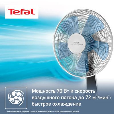 Вентилятор напольный Tefal Turbo Silence VF5640F2, белый [1830008612 ...