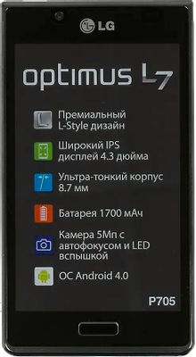 Обзор товара смартфон LG Optimus L7 P705, черный (712729) в интернет ...