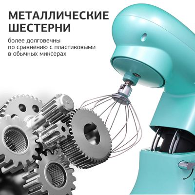 Миксер планетарный StarWind SPM7169, 1600Вт, бирюзовый – купить в ...