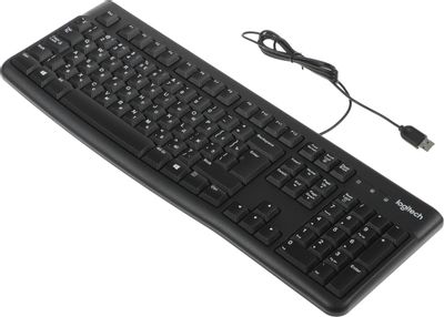 Клавиатура Logitech K120, USB, с гравировкой, черный [920-002508 ...