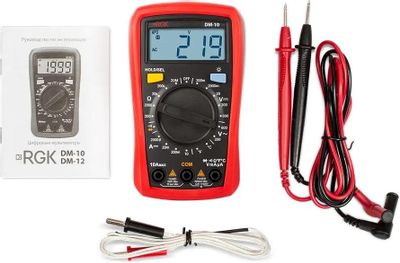 Мультиметр цифровой RGK DM-10, ручной [776554] – купить в Ситилинк | 1599004