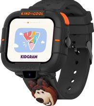 Смарт-часы ELARI Маша и Медведь, 1.76", черный/черный [kp-mb-blk ...