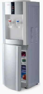 Кулер AEL LK-AEL-47c, напольный, компрессорный, «push» - кран, белый/серебристый [00375 ...