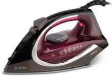 Утюг Vitek VT-8309, 2400Вт, черный/коричневый/бордовый – купить в ...