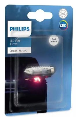 Лампа автомобильная светодиодная Philips 11864U30CWB1, Fest T10,5x43 ...