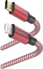 Кабель HAMA Lightning (m) - USB Type-C (m), 1.5м, MFI, в оплетке, 3A ...