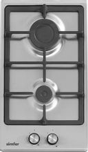 Газовая варочная панель Simfer H30V20M516, 2 конфорки, нержавеющая сталь, серый – купить в ...