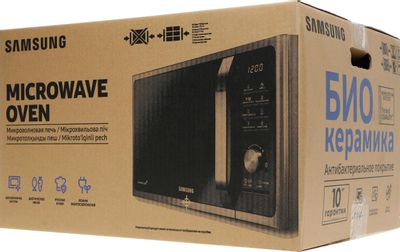 Микроволновая печь Samsung MS23F302TAK/BW, 800Вт, 23л, черный – купить ...
