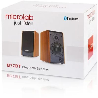 Колонки Bluetooth Microlab B77BT, 2.0, светло-коричневый/ черный ...