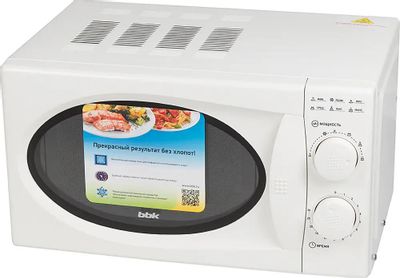 Характеристики Микроволновая печь BBK 20MWS-803M/W/RU MG, 800Вт, 20л, белый (1078208) смотреть в ...