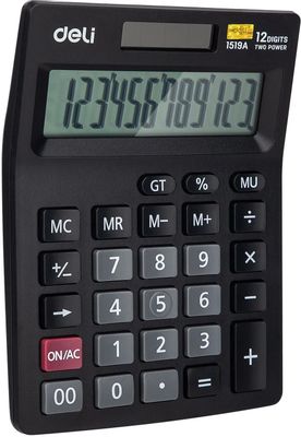 Характеристики Калькулятор Deli E1519A, 12-разрядный, черный (1003508 ...
