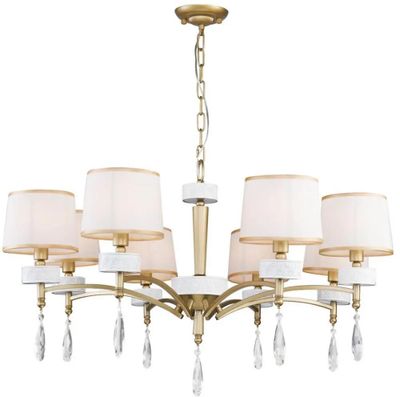 Характеристики Люстра FAVOURITE Mirra 2706-8P, 8 х 40 Вт, золотистый ...