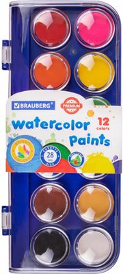 Краски акварельные BRAUBERG Premium 191743, 12 цв., без кисти ...