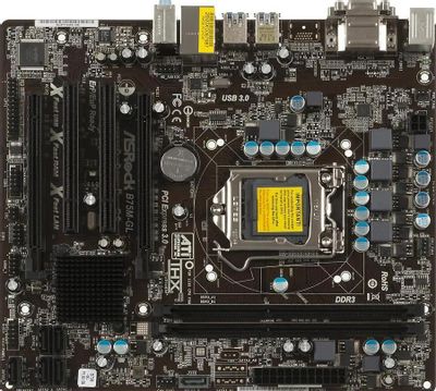 Обзор товара материнская плата ASROCK B75M-GL, LGA 1155, Intel B75 ...