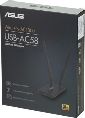 Wi-Fi адаптер ASUS USB-AC58 USB 3.0 – купить в Ситилинк | 1622880