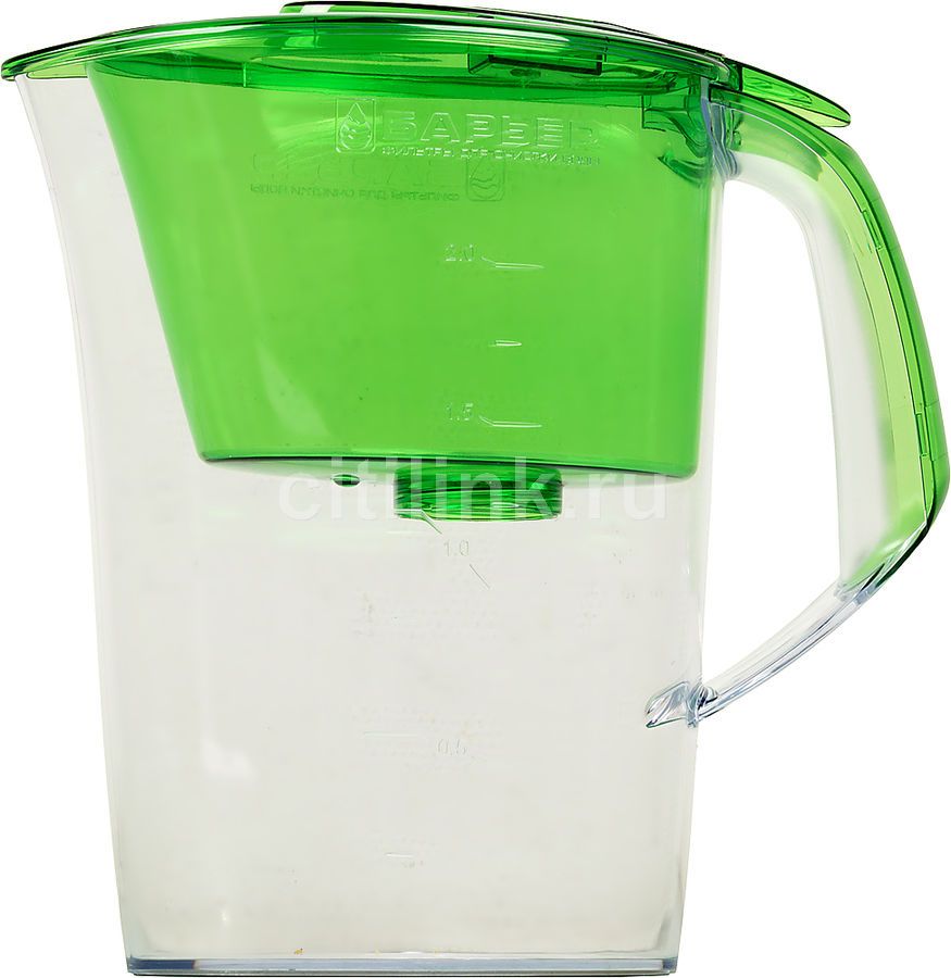 Характеристики Фильтр-кувшин для очистки воды Барьер Премия, зеленый, 2 ...