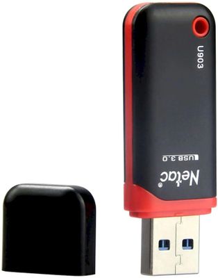 Флешка USB NETAC U903 64ГБ, USB2.0, черный и красный [nt03u903n-064g ...