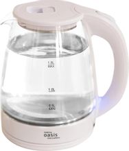 Чайник электрический OASIS K-8GW, 2000Вт, белый – купить в Ситилинк | 1935364