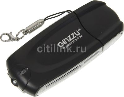 Характеристики Картридер внешний Ginzzu GR-312B, черный [00-00000126 ...