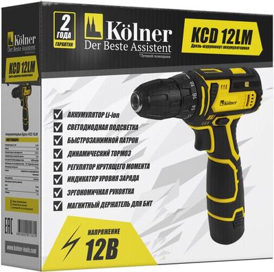 Отзывы на Дрель-шуруповерт KOLNER KCD 12LM, 1.5Ач, с одним ...