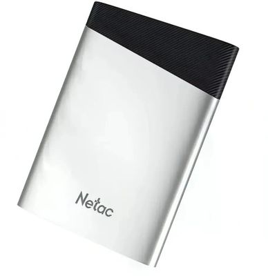120ГБ Внешний диск SSD NETAC Z6S NT01Z6S-120G-32SL, USB-C, чтение - 520МБ/с, серебристый ...
