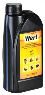 Характеристики Моторное масло WERT 4TD, SAE30, 1л, минеральное [2001. ...