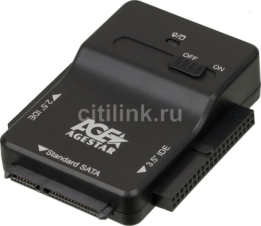 Характеристики Адаптер-переходник для HDD AgeStar 3FBCP1, черный ...