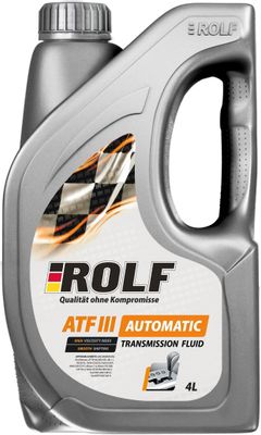 Характеристики Масло трансмиссионное минеральное ROLF ATF III, 4л [322430] (1844344) смотреть в ...