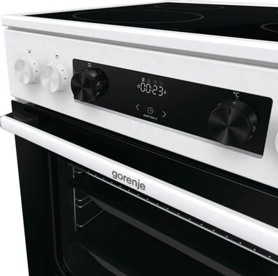 Электрическая плита Gorenje GEC6C40WD, стеклокерамика, без крышки ...
