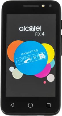 Смартфон Alcatel Pixi 4 4034D, черный – купить в Ситилинк | 372248