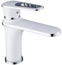 Смеситель для раковины (умывальника) FRAP H49 хром/белый [F1049] – купить в Ситилинк | 1606381