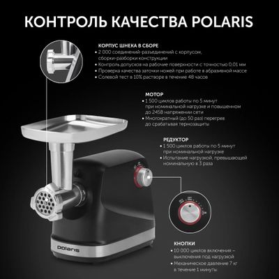 Мясорубка Polaris PMG 2582, черный / серебристый – купить в Ситилинк ...